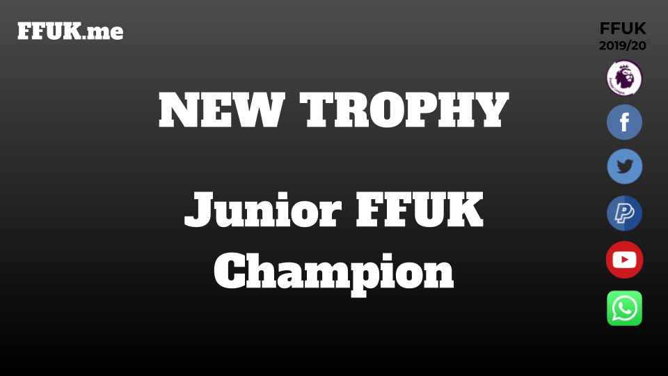 INTRODUCING A NEW TROPHY – The Junior FFUK Champion – FFUK